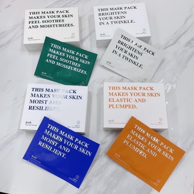 Mặt Nạ Aroh Turn Back The Time Hàn Quốc - Aroh mask full 4 màu | Shopee ...