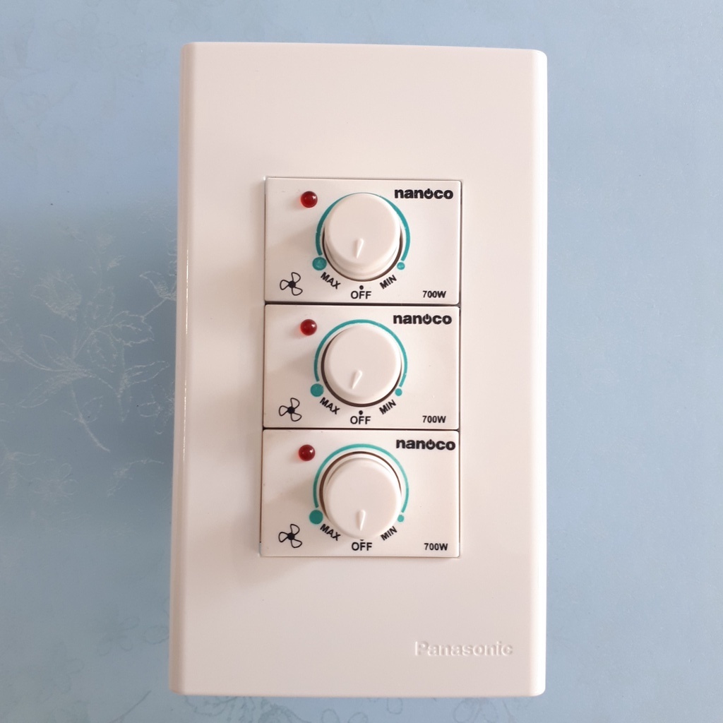 Bộ Mặt nạ 3 lỗ và công tắc dimmer điều chỉnh tốc độ quạt 700W NDF 603W ...