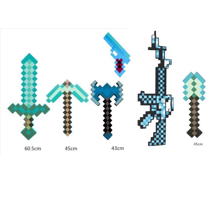 Combo rìu kiếm cúp xẻng súng minecraft diamond | Shopee Việt Nam
