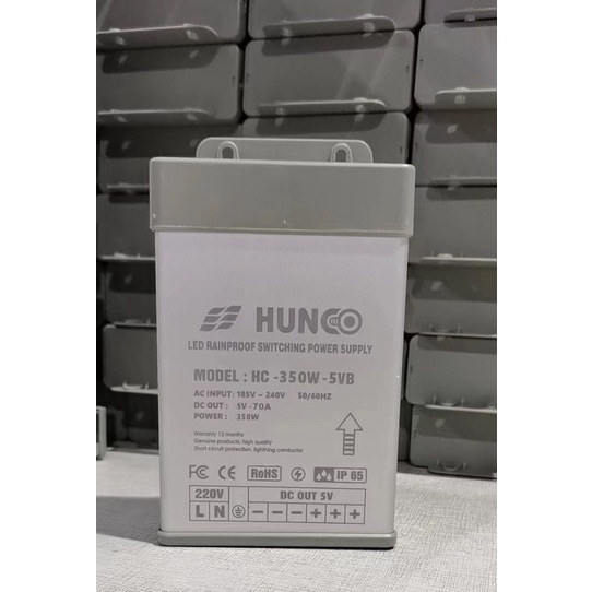 Nguồn led 5V 70A HUNCO ngoài trời có quạt làm mát vỏ nhôm, Nguồn 5V ...