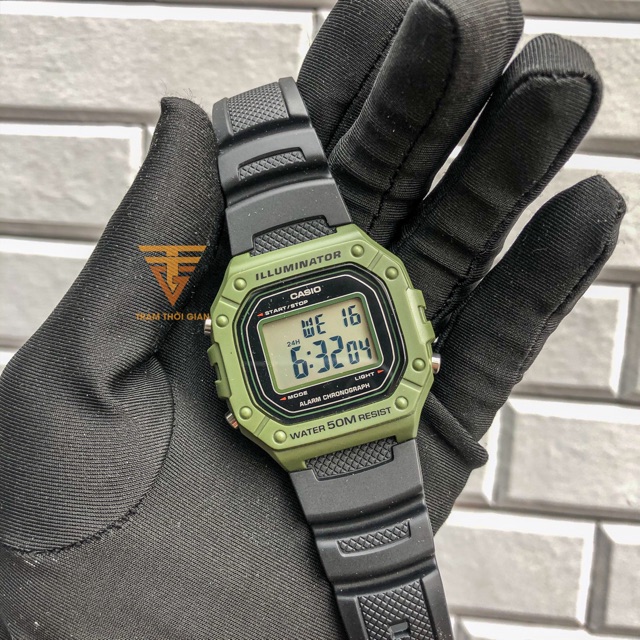 Đồng hồ nam Vintage Casio W-218H-3B - Kích thước vỏ : 44,4×43,2×10,8mm ...