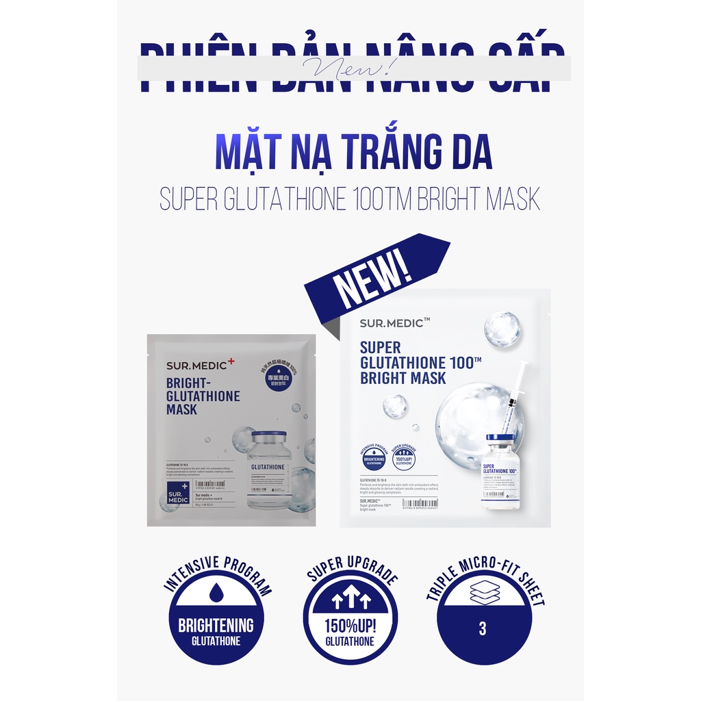 Mặt Nạ Dưỡng Trắng SURMEDIC Bright Glutathione Mask 30g | Shopee Việt Nam