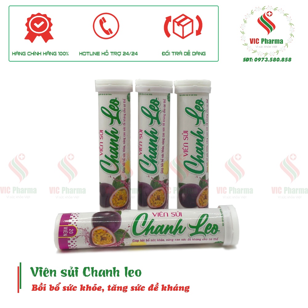 Viên sủi Chanh leo hỗ trợ tăng cường sức đề kháng, Tuýp 20 viên | Shopee Việt Nam