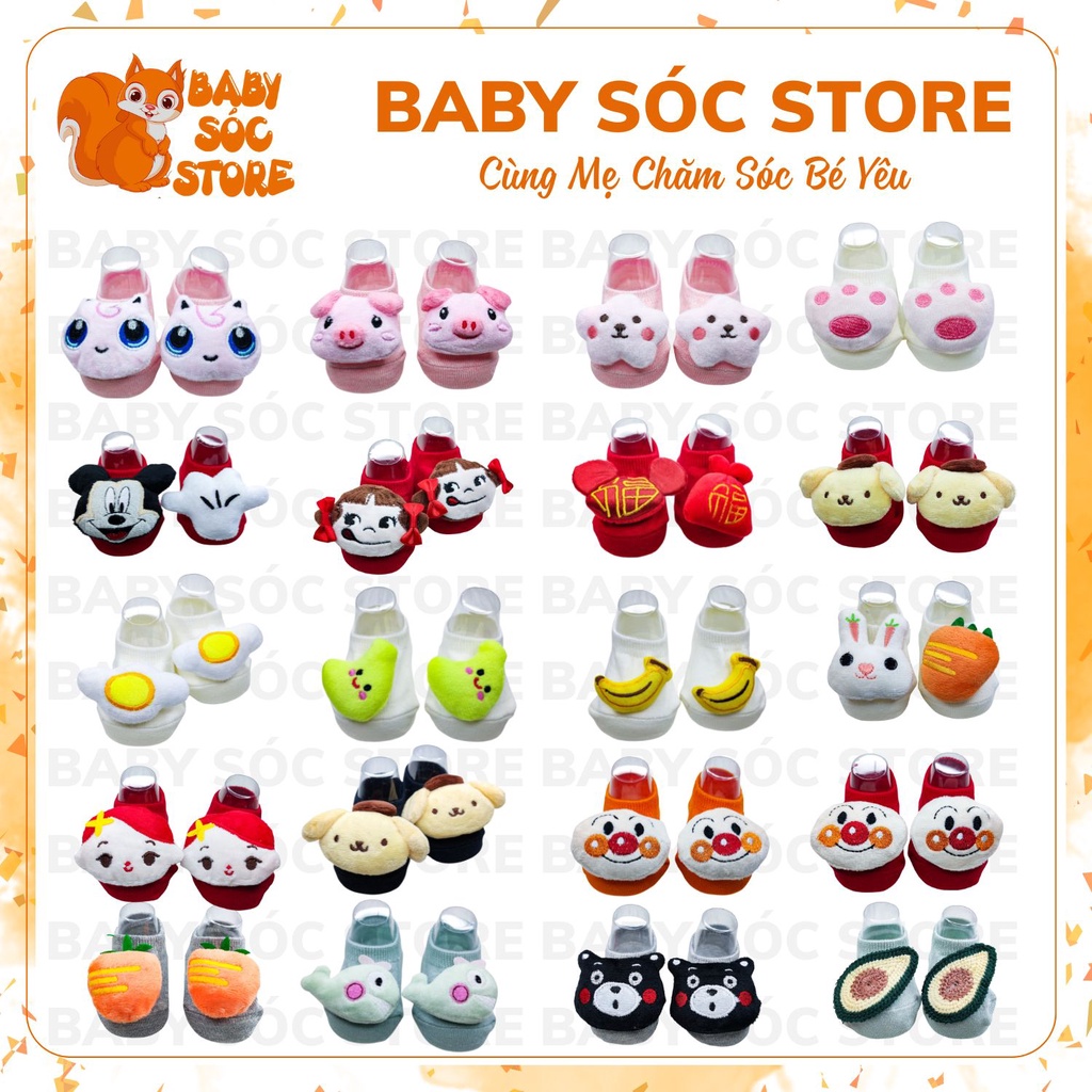 Mẫu 76>100 | Tất Thú, Vớ Thú Bông 3D 4D Siêu Cute Cho Bé 3kg-11kg | Shopee Việt Nam