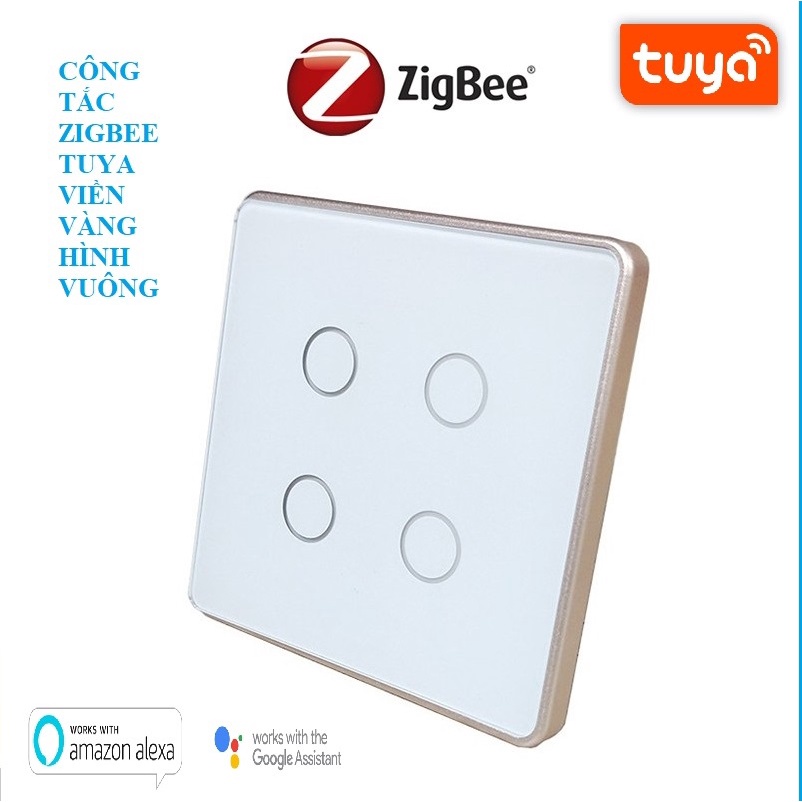 Công Tắc Zigbee Tuya Hình Vuông 1,2,3,4 Nút Lõm-Nút Phẳng, Công Tắc ...