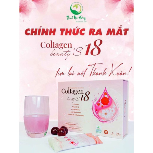 Collagen Beauty's 18 Thanh Mộc Hương (date 2026, 1 Hộp 30 gói x3g) | Shopee Việt Nam