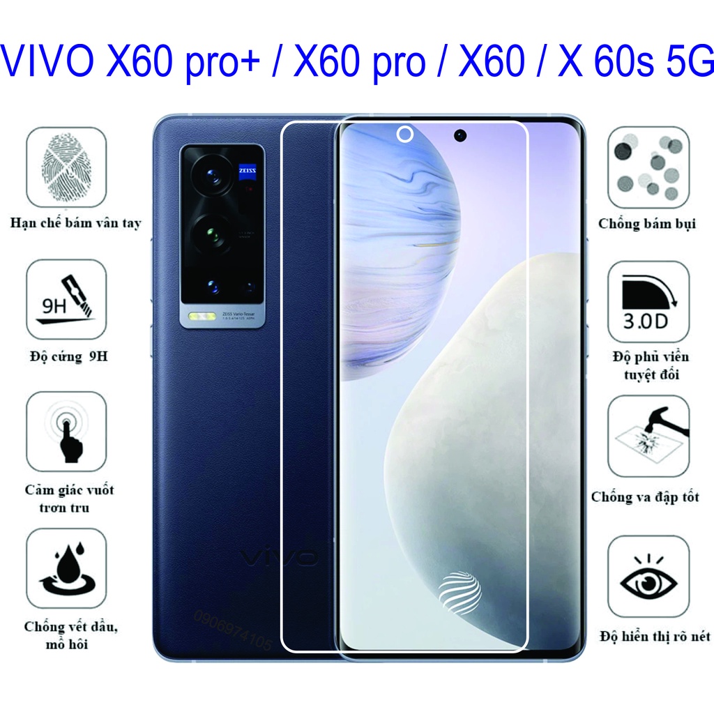 Cường lực dẻo 9H+ VIVO X60 pro+ / X60 pro / X60 / X60s 5G Bảo vệ màng hình toàn diện | Shopee ...