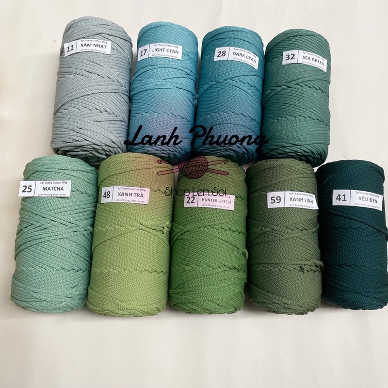 Sợi Chainy Cotton 300gr, Sợi To Đan Móc Túi Xách (bảng 1) | Shopee Việt Nam