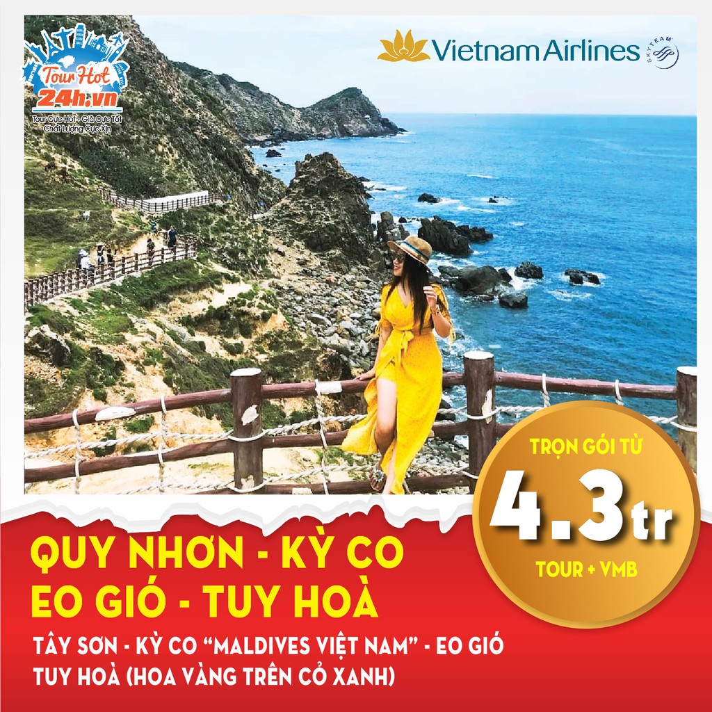 HCM [E-voucher] Tour du lịch Tuy Hòa - Kỳ Co – Eo Gió – Quy Nhơn 3N2D bay Vietnam Airlines ...