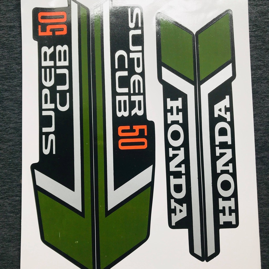 TEM DÀN ÁO XE SUPER CUB 50, SUPER CUP 70 TEM NHƯ ZIN THEO XE, THAY THẾ ...