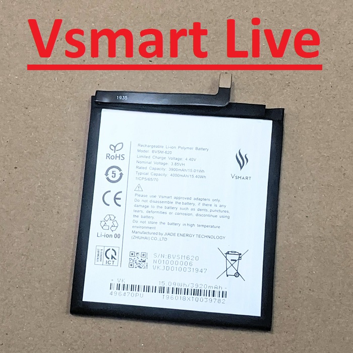 Pin Vsmart Live Mã BVSM-620 Dung Lượng 4000mAh Zin New Chính Hãng ...