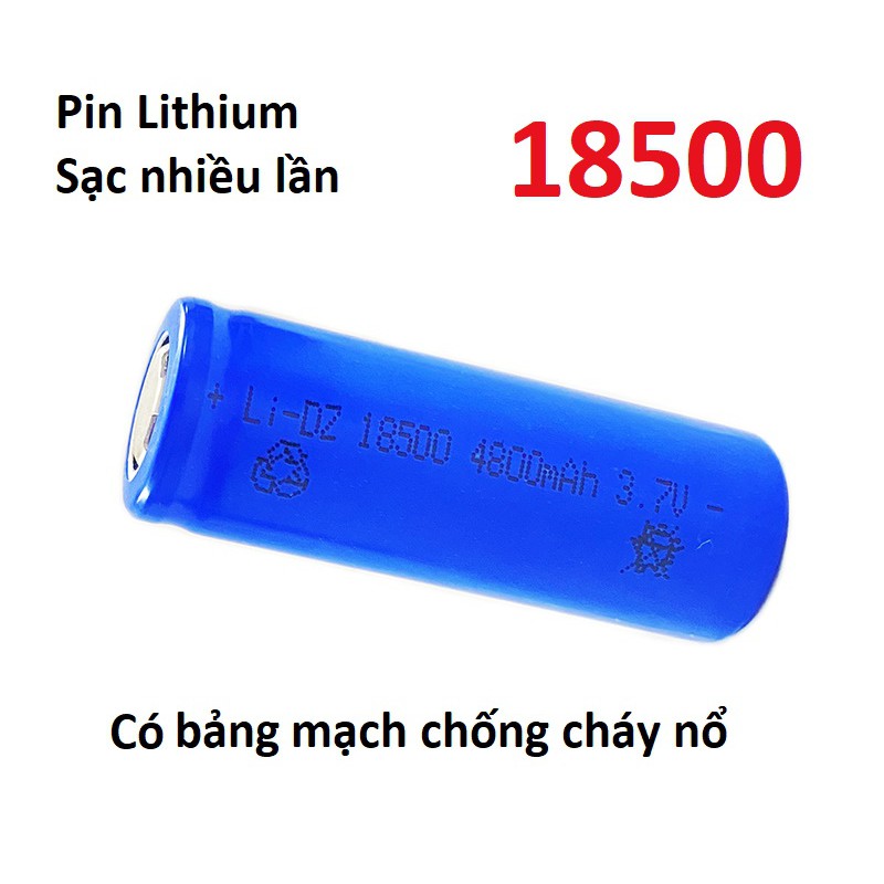 Pin 18500 - 3800mAh 3.7v - Lithium Ion, pin sạc nhiều lần (1 viên) cho ...