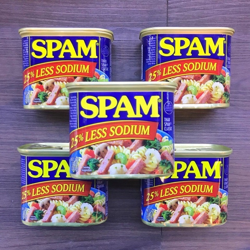 [LỐC 4 HỘP] Thịt hộp Spam 25% Less Sodium Ít Mặn Hộp 340g của Mỹ ...