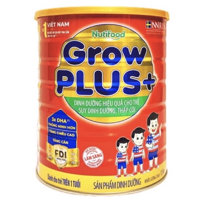 (2025) Sữa bột Nuti Grow Plus Đỏ 1,5kg - GrowPlus Nutifood | Shopee ...