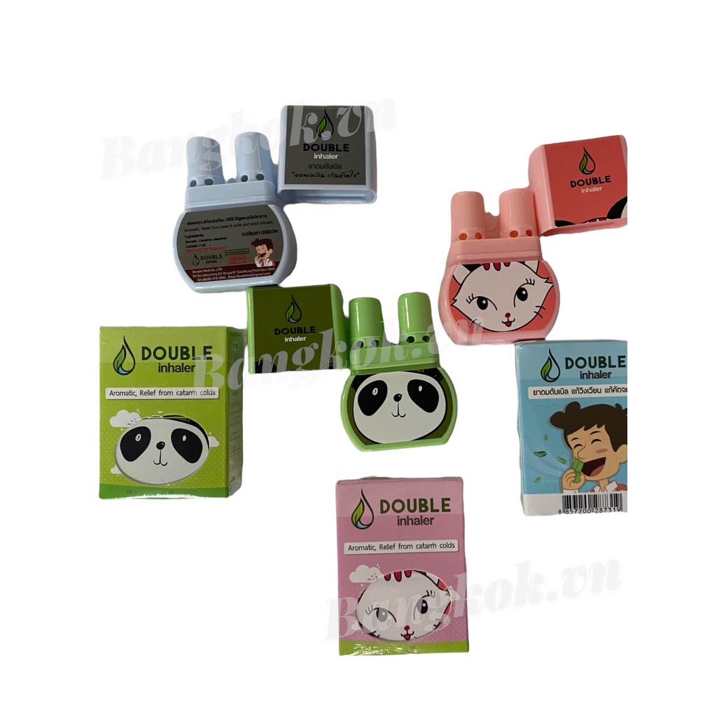 (Double Inhaler) 01 Cái Ống Hít 2 Mũi Double Inhaler Thái Lan (giao màu ...