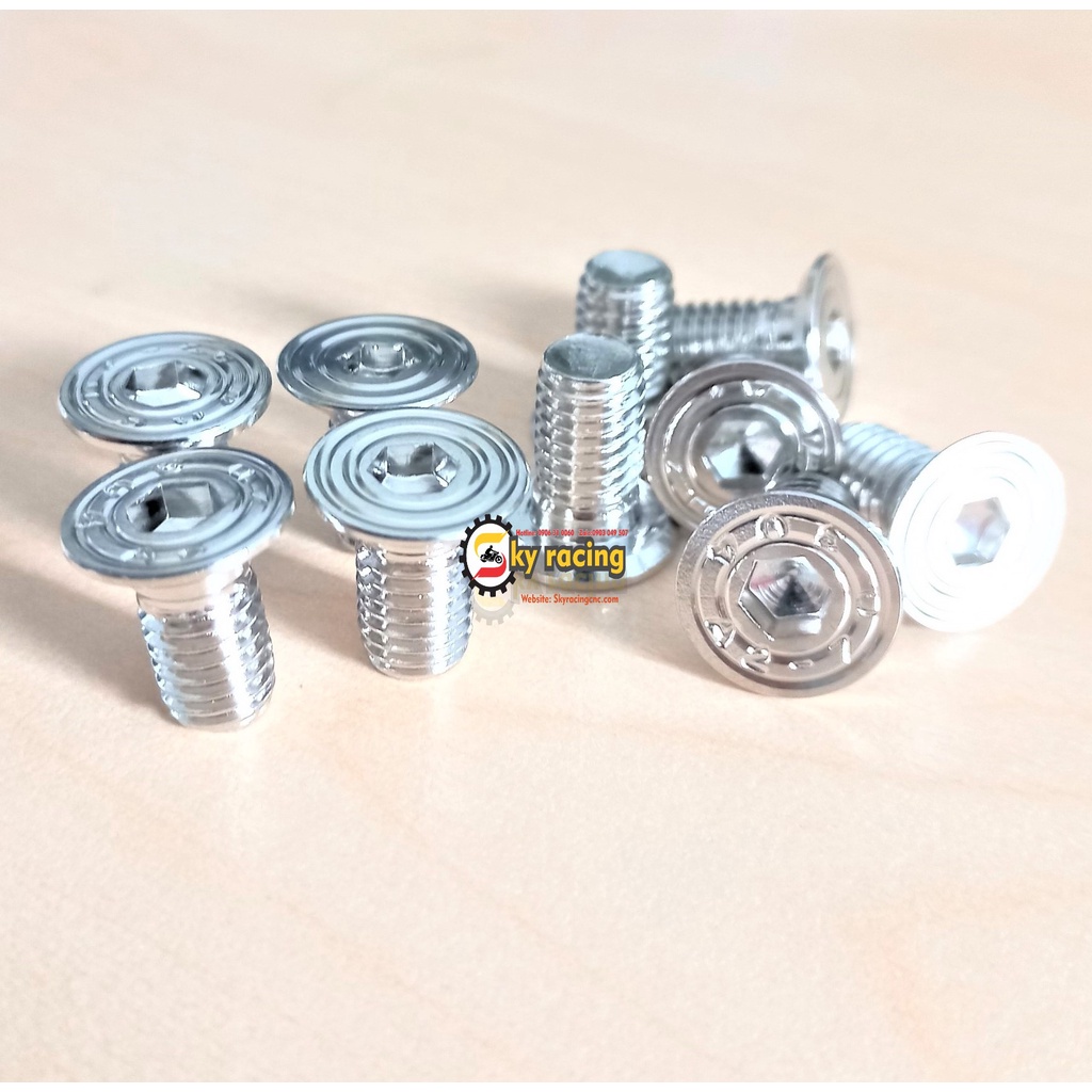 Ốc inox 304 đầu âm 8li15 gắn lòng đĩa nhiều dòng xe máy | Shopee Việt Nam