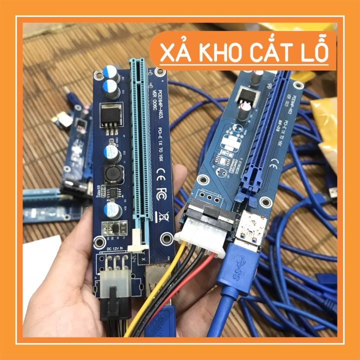 Thanh lý Dây cáp Riser USB 3.0 Nối Dài VGA từ PCI-E 1x to PCI 16x - đọc ...