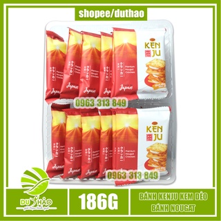 Bánh kenju kem dẻo túi 186g (12 gói x15.5g), bánh Richy ăn sáng, bánh nougat hành | Shopee Việt Nam