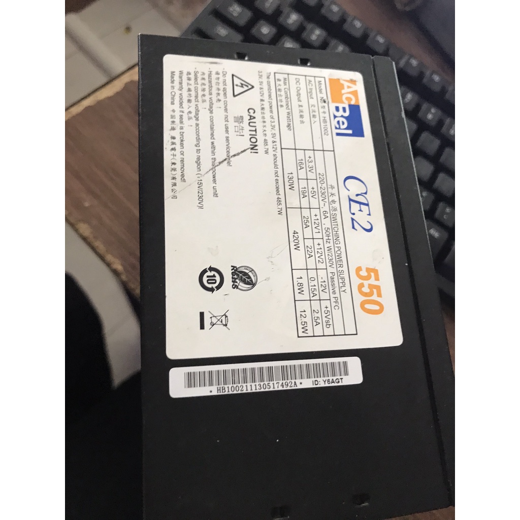 Nguồn Acbel E2 510 Plus 510W 550W CE2 (Màu Đen) | Shopee Việt Nam