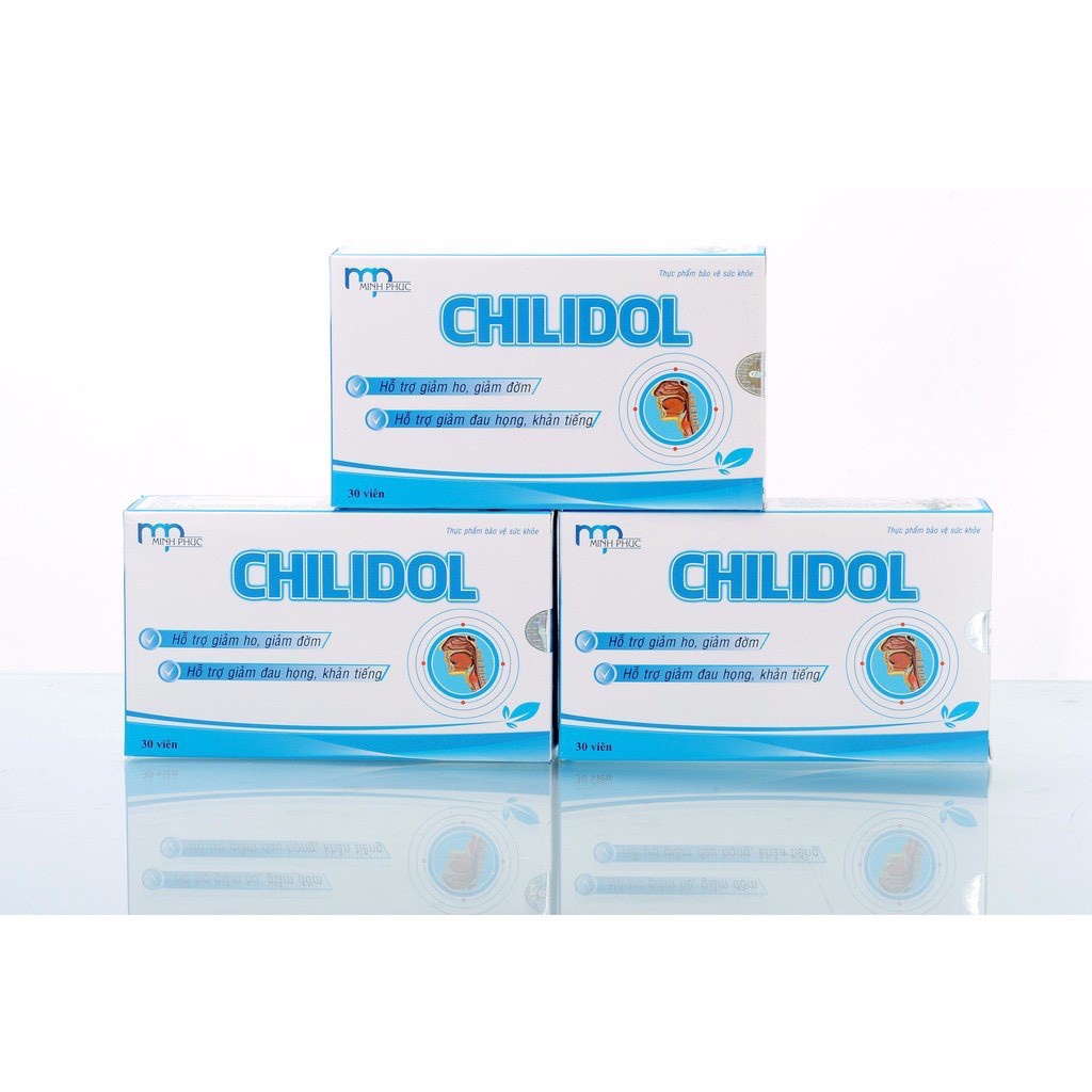 Chilidol giúp giảm ho đờm đau họng khản tiếng hộp 30 viên | Shopee Việt Nam