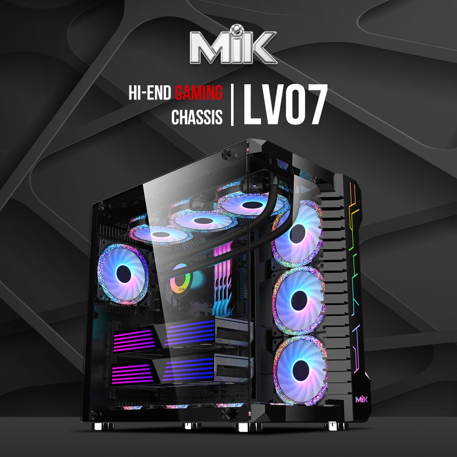 Vỏ máy tính (Case) MIK LV07 - BLACK (Hỗ trợ Main iTX, mATX, ATX) | Shopee Việt Nam
