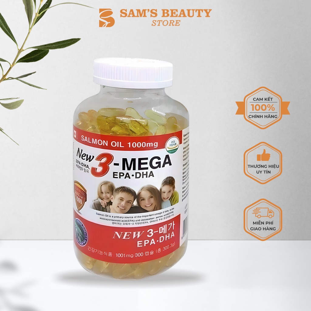 Dầu cá Omega 3 New 3 Mega EPA DHA hỗ trợ thị lực 300 viên - Sam’s Beauty Store | Shopee Việt Nam