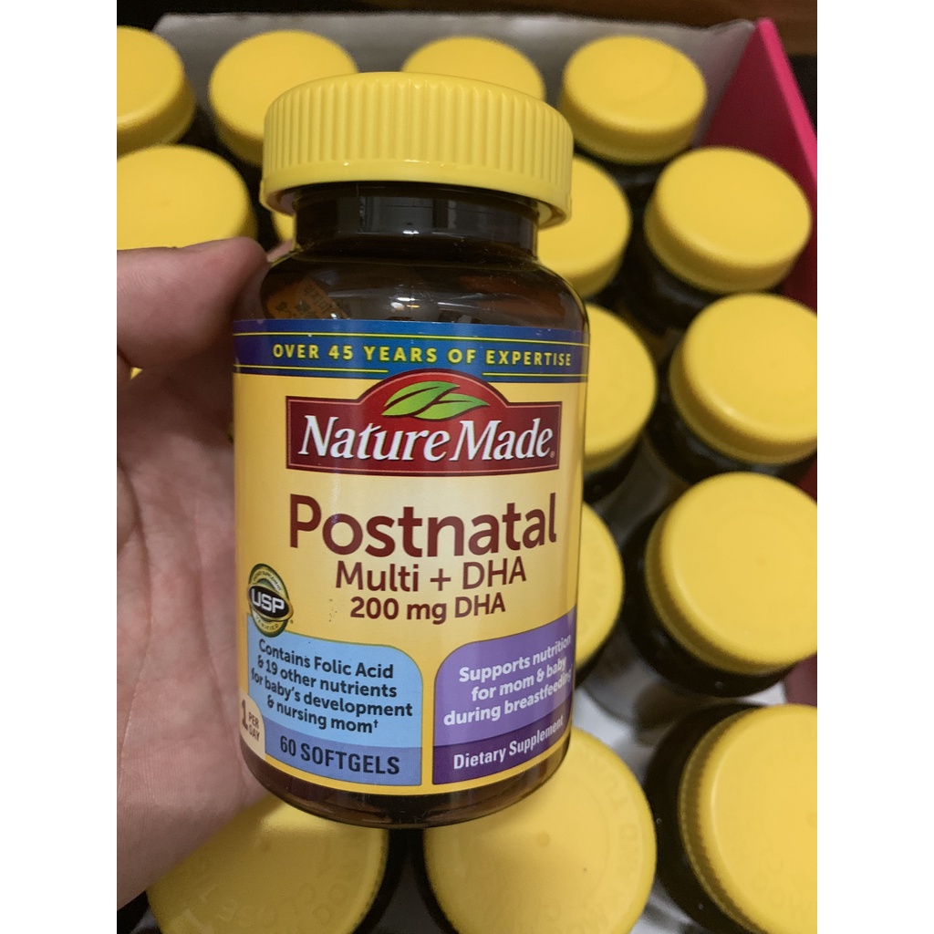 nature made postnatal multi + dha bổ sung dinh dưỡng sau sinh - 60 viên ...