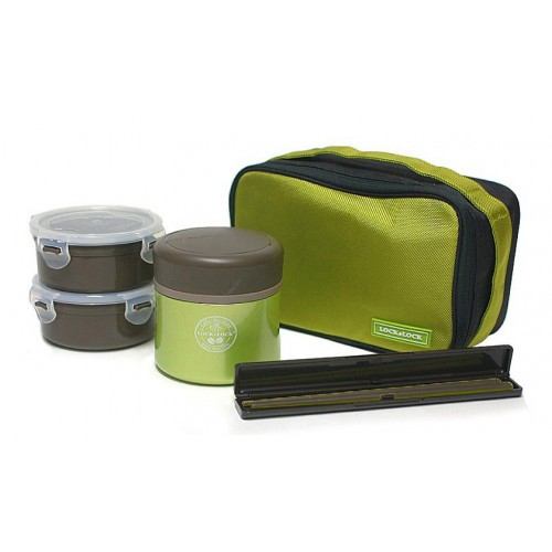 Bộ hộp đựng cơm inox 304 giữ nhiệt và túi LOCK&LOCK LHC938 450ML ...