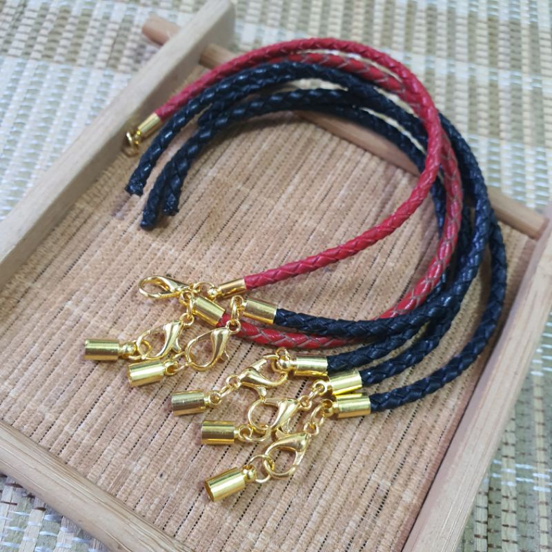 Vòng tay dây da đeo charm - 3mm | Shopee Việt Nam