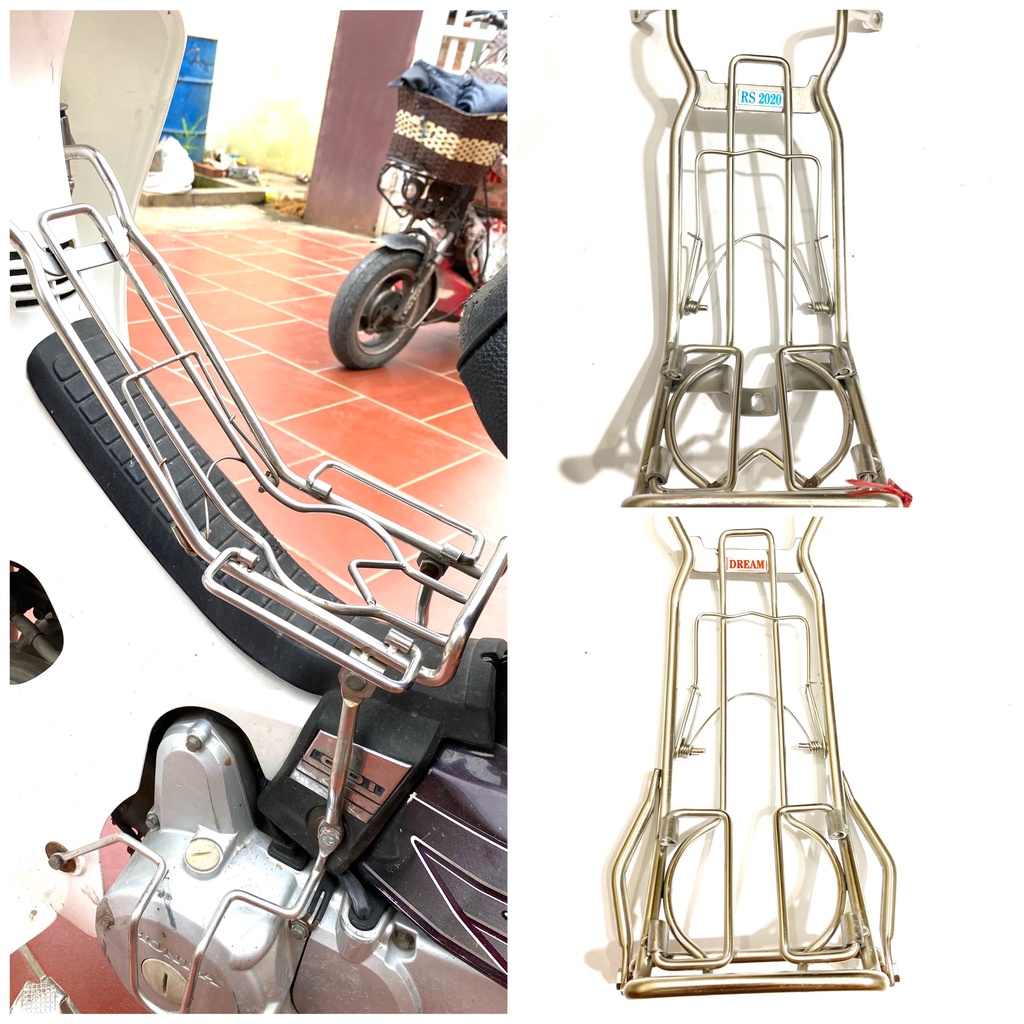 Baga giữa inox 10 Ly Lắp cho các dòng xe Wave-Dream | Shopee Việt Nam