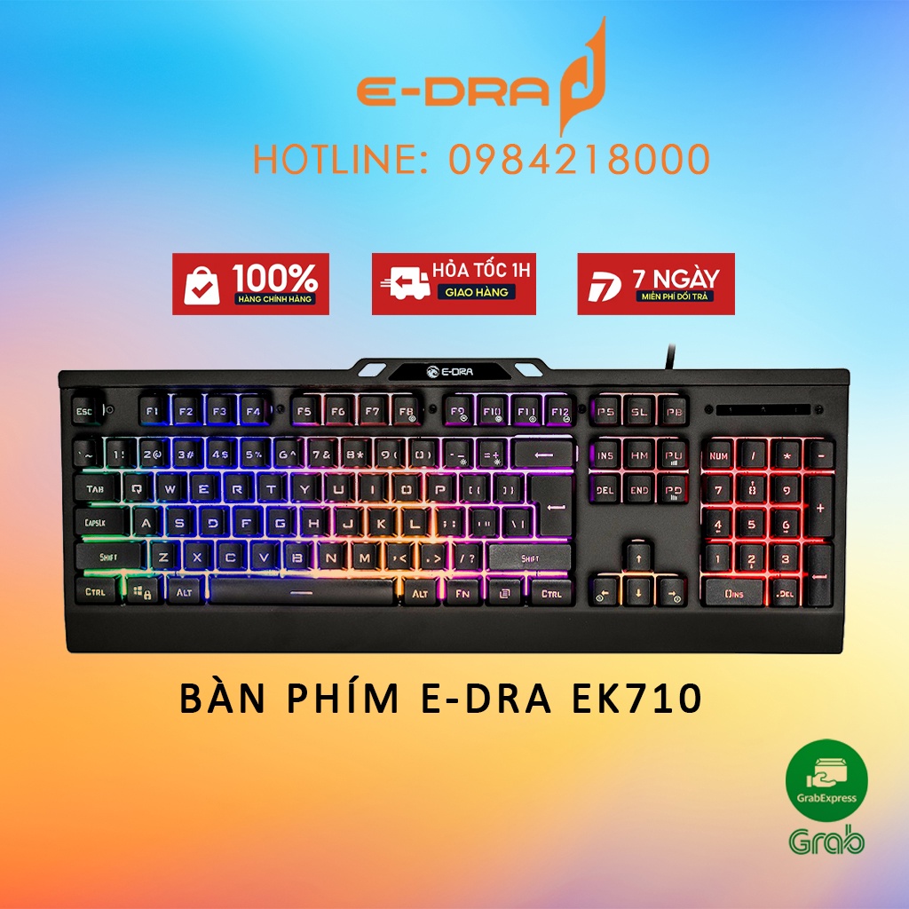 [Mã SKAMSALE11 giảm 10% đơn 200k] Bàn phím Gaming EDRA EK701 Chống nước ...