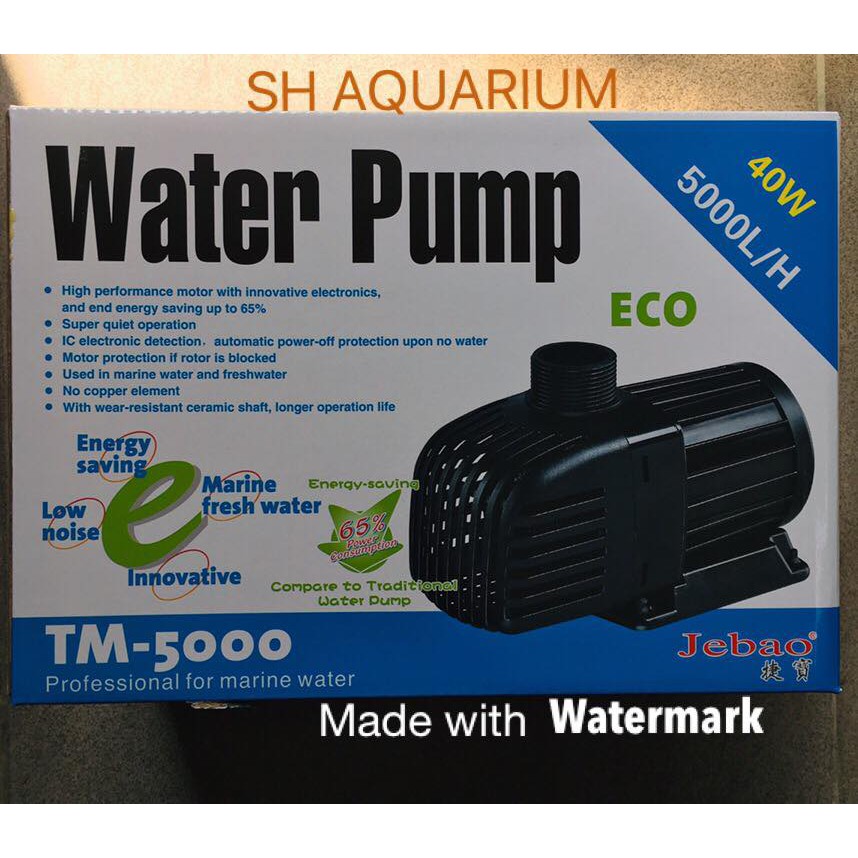 Máy bơm chìm thế hệ mới Jebao TM 5000 - Dùng cho hồ cá cảnh, thủy sinh ...