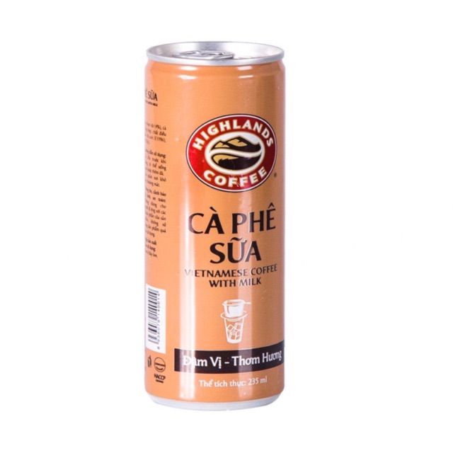 CÀ PHÊ/ CAFE SỮA HIGHLANDS COFFEE LON 235ML | Shopee Việt Nam