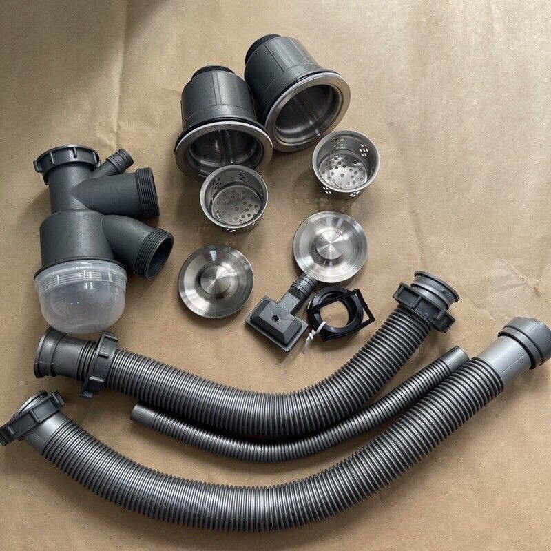 Bộ xiphong chậu rửa bát 2 hố ( xiphong chậu đúc) hàng đẹp | Shopee Việt Nam