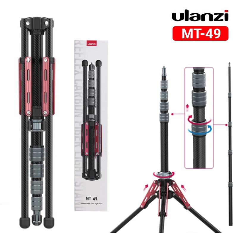 Ulanzi MT49 Tripod chuyên nghiệp Full Carbon - Chiều cao tối đa 2M gắn ...