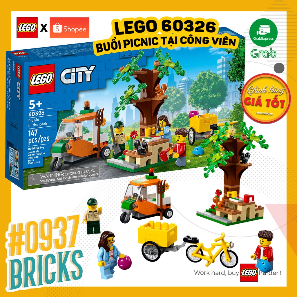 [CÓ SẴN] LEGO 60326 lắp ráp City Picnic in the park cắm trại công viên ...