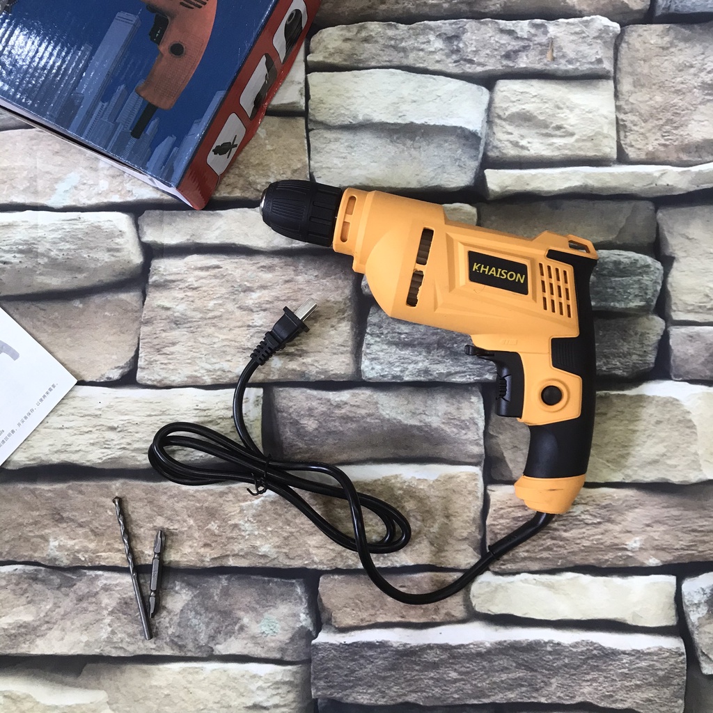 Máy khoan, máy bắt vít điện Khaison cầm tay nhỏ gọn Tặng mũi khoan hoặc ...