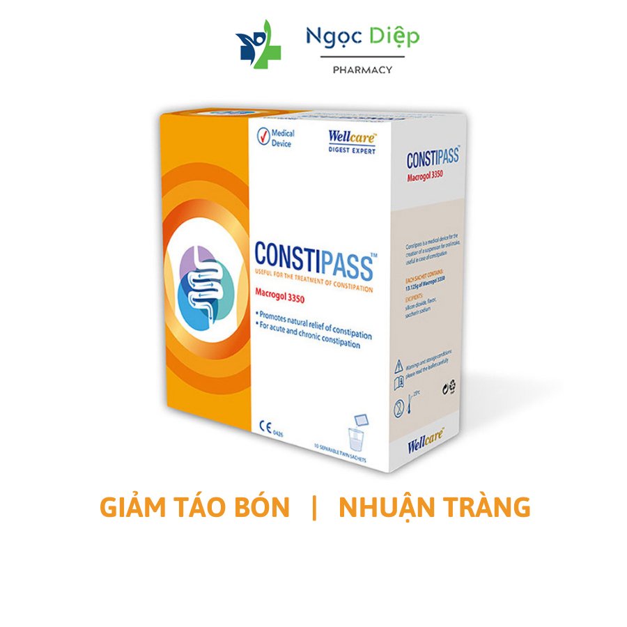 CONSTIPASS Macrogol 3350 dạng bột -Giảm táo bón ( Hộp 20 gói ) | Shopee ...