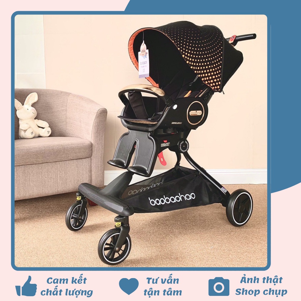 Xe đẩy gấp gọn đảo chiều Baobaohao V9 màu cam | Shopee Việt Nam