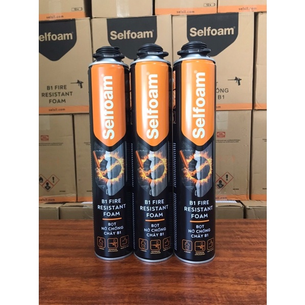Keo bọt nở chống cháy Sel Fire Resistant Foam B1 | Shopee Việt Nam