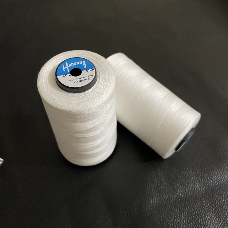 Chỉ may màu trắng kem 5000m | Shopee Việt Nam
