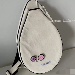 Túi thể thao Canvas đeo vai đựng vợt tennis/cầu lông phong cách Hàn ...