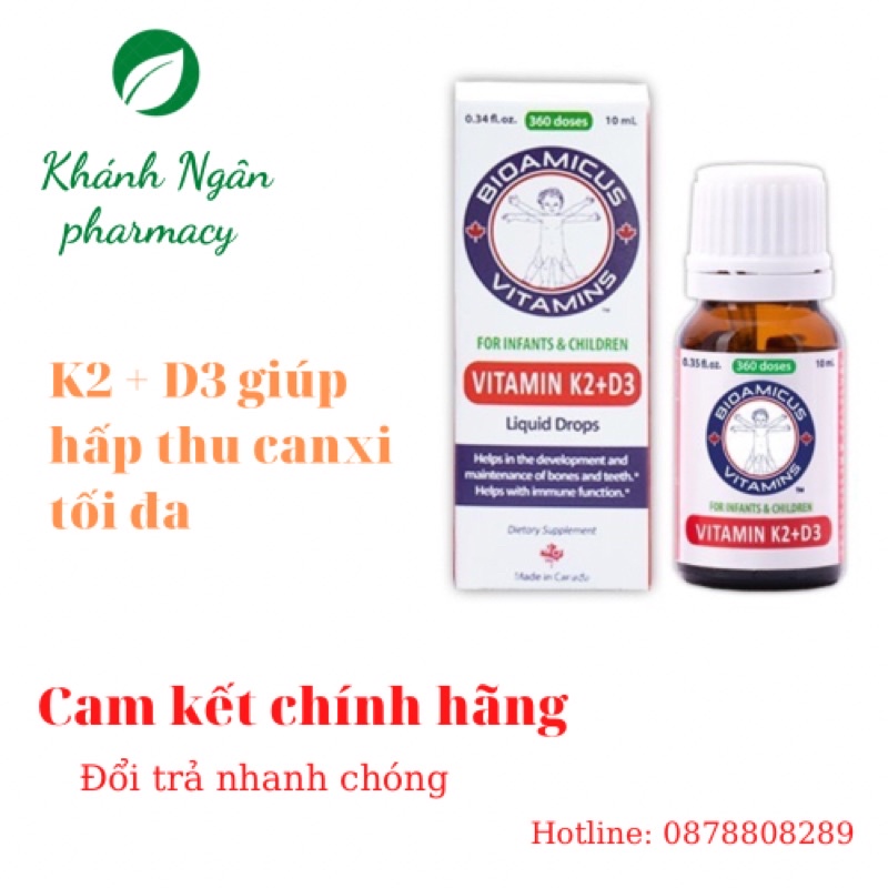 Bioamicus Vitamin D3K2 - MK7 10ml | Shopee Việt Nam