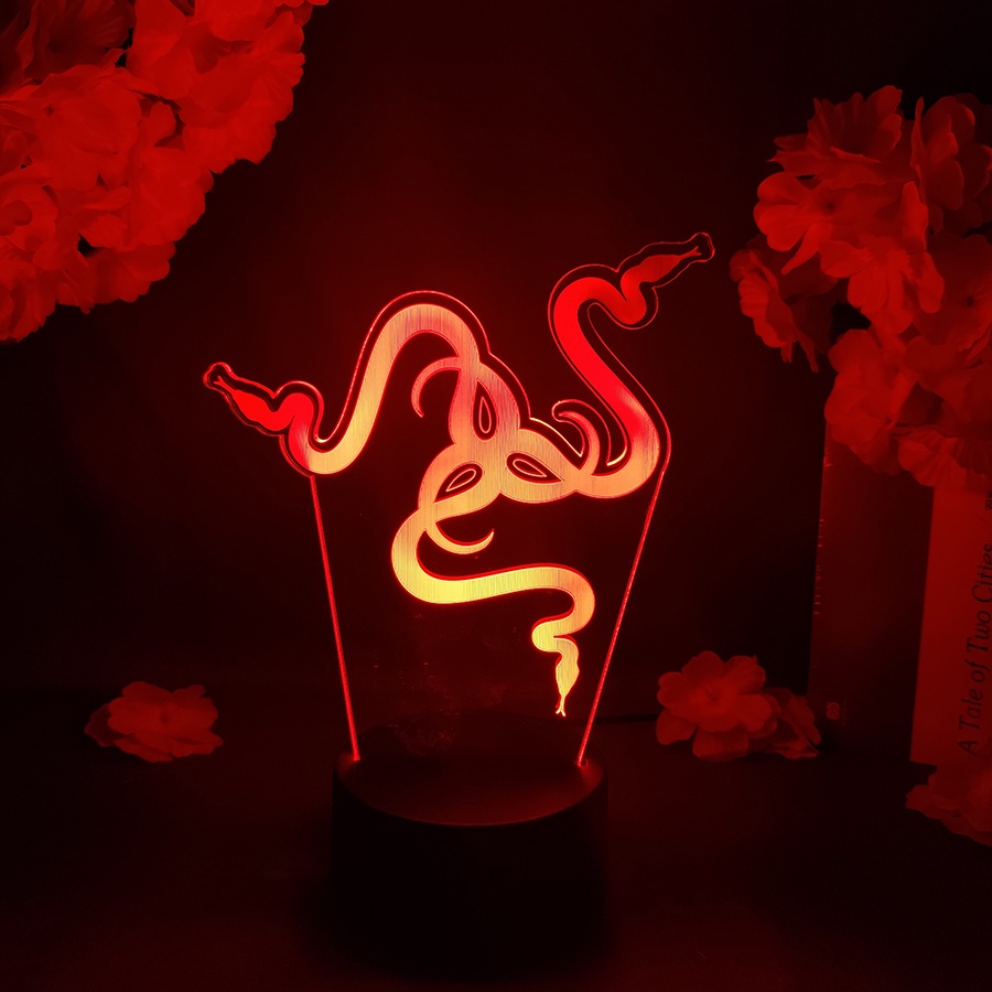 Đèn LED Cảm Biến Chiếu Hình Logo Game Razer 3D Độc Đáo | Shopee Việt Nam