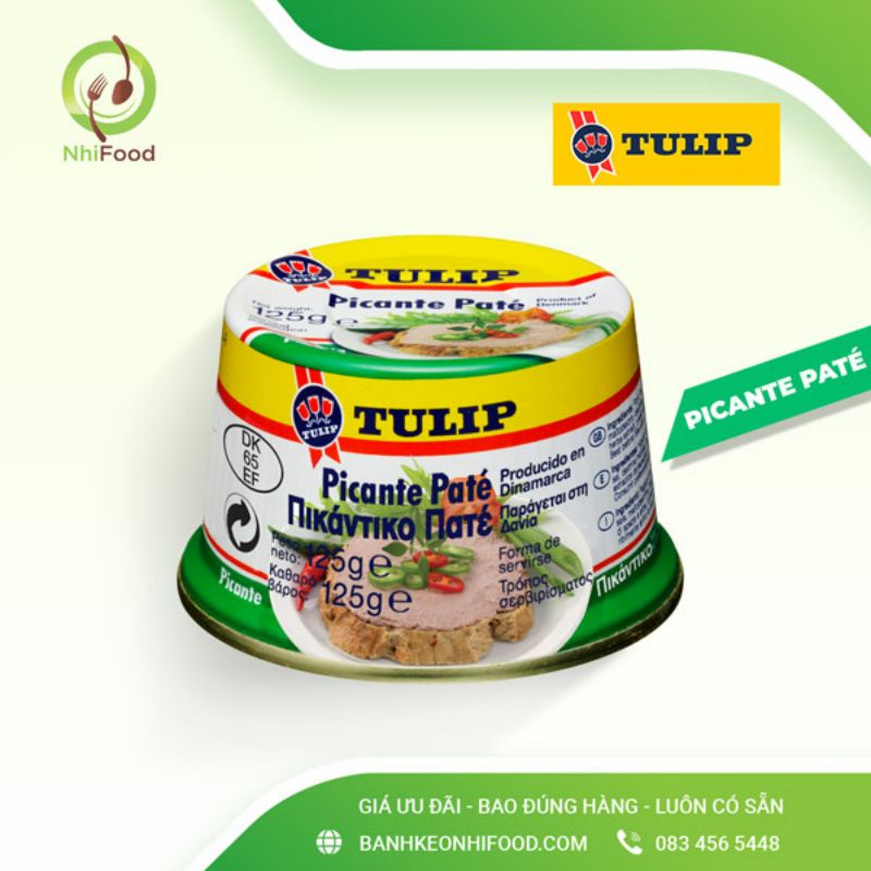 Pate Gan Heo Tulip Picante Pate Vị Cay, Hộp 125g | Shopee Việt Nam