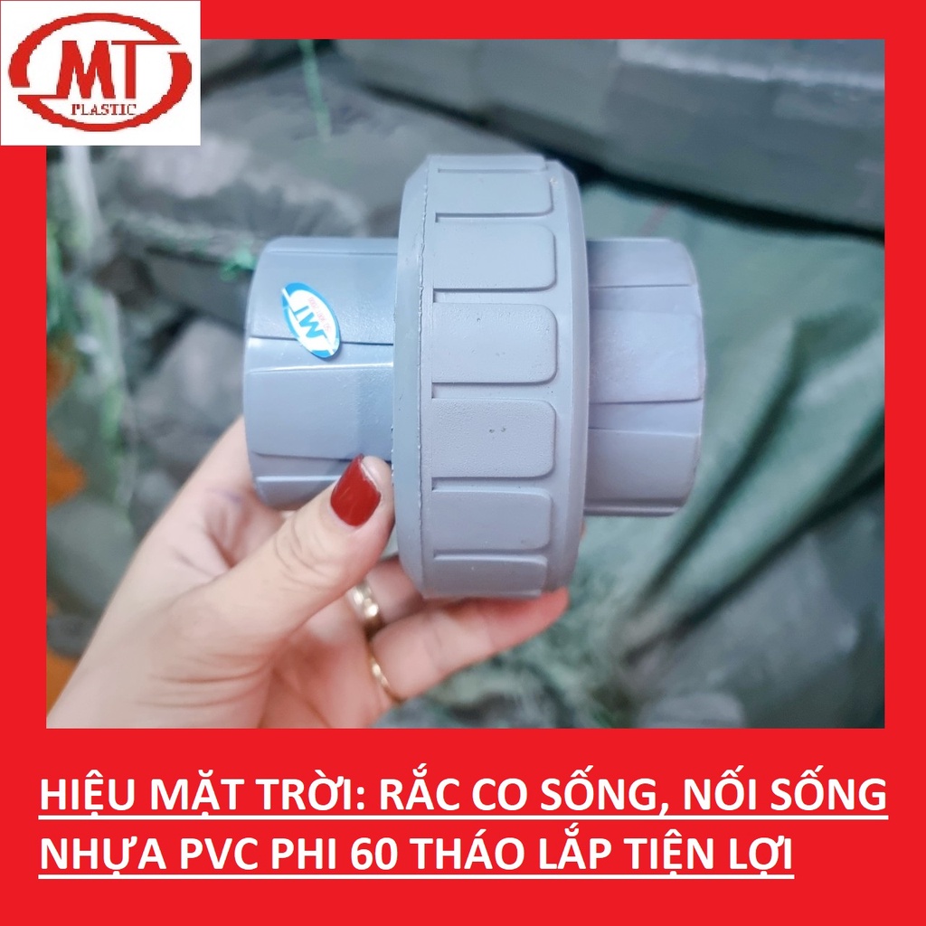[Hiệu Mặt Trời] Rắc co 60, Racco, nối sống nối ống nhựa PVC | Shopee ...