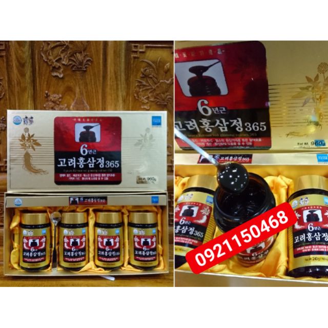 Sét cao sâm 365 loại 240g x 4 lọ | Shopee Việt Nam
