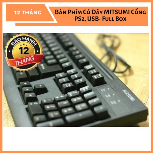 Bàn Phím Có Dây MITSUMI Cổng PS2, USB - Full Box | Shopee Việt Nam