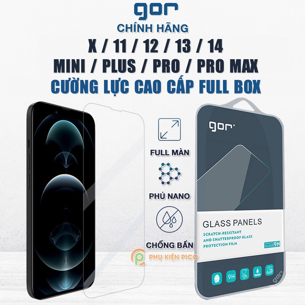 Kính cường lực Iphone 14 Pro Max / 15 Pro Max / 13 Pro / 12 Mini / 11 Pro Max / SE 2020 chính ...