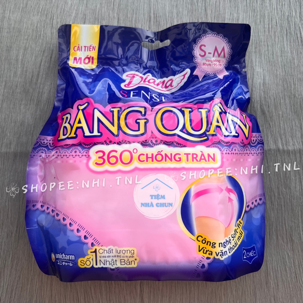 [BVS] Băng Vệ Sinh Ban Đêm Dạng Quần (Băng Quần) Diana Sensi Size S - M ...